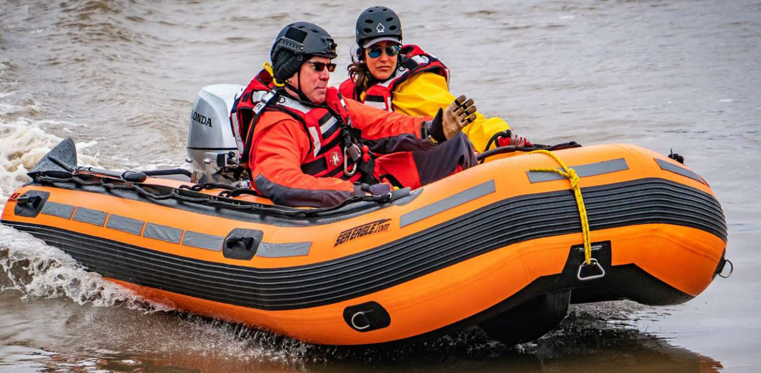 Sea Eagle Rescue14 14ft Orange Sport Runabout Inflatable Boat Review ...