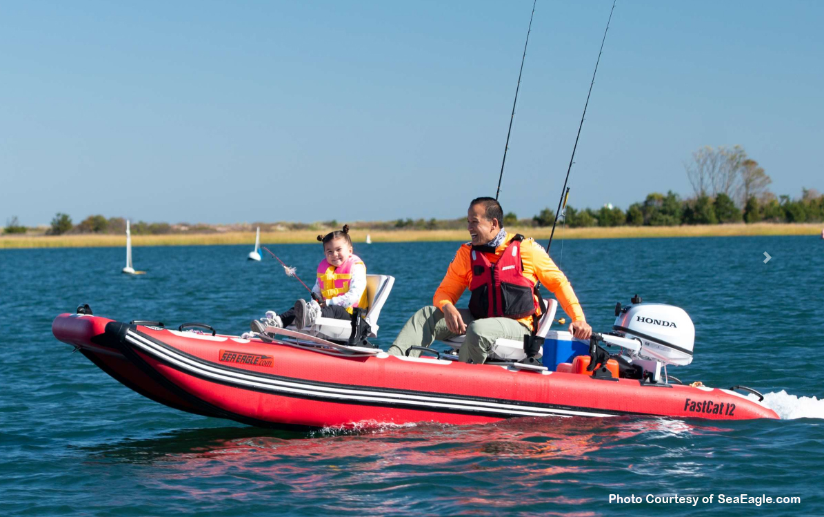 Sea Eagle FastCat 12 12ft Inflatable Catamaran Boat Review Features ...
